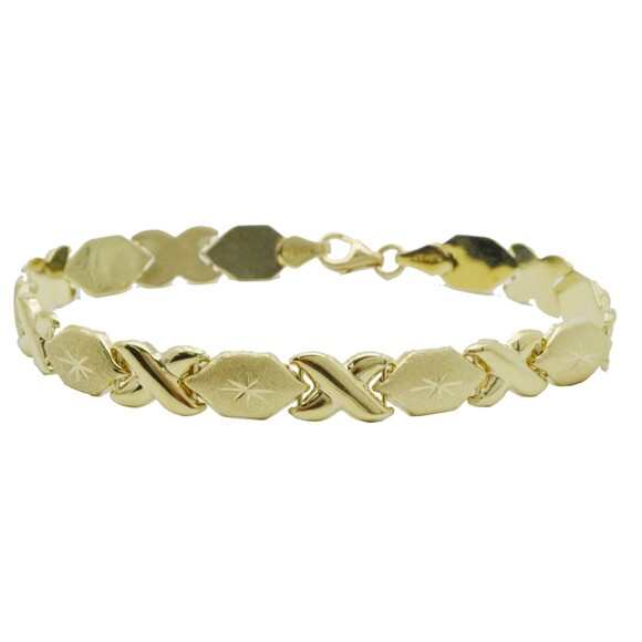 BH Jewelry | Jewelry | K Solid Yellow Gold Hugs Kisses Xo Bracelet 7mm ...